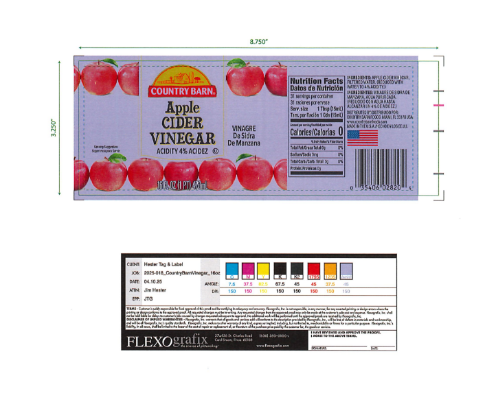 L-CB100-PS - Country Barn 4% Apple Cider Vinegar 16 oz - 2,500 Labels ...